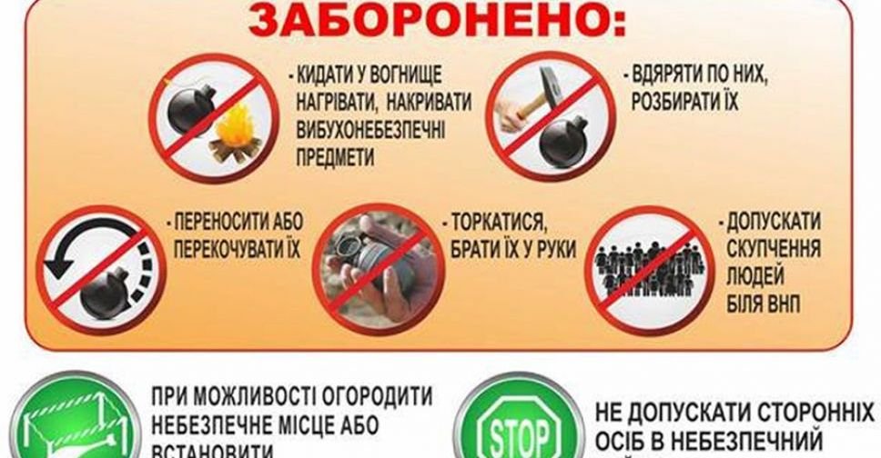 Що робити при виявленні вибухонебезпечних предметів поради